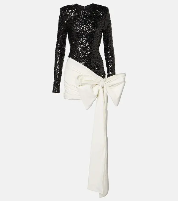 Remain Birger Christensen Bow-detail Sequined Minidress
