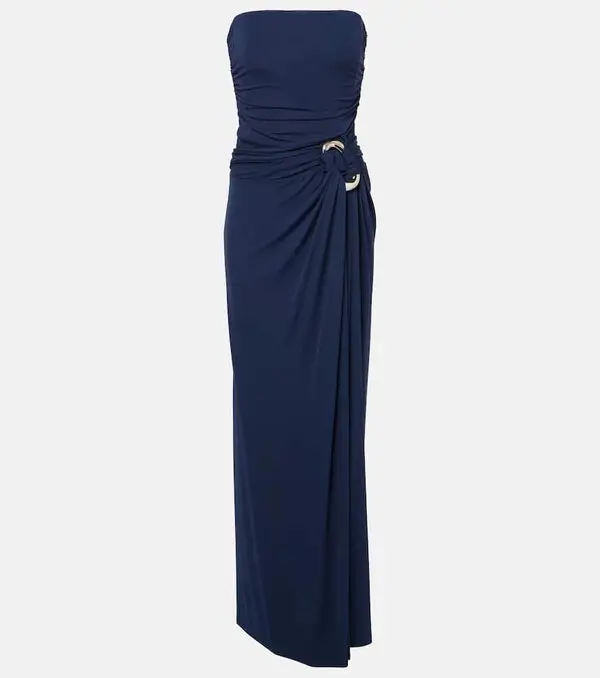 Simkhai Emma Draped Corset Gown - Blue