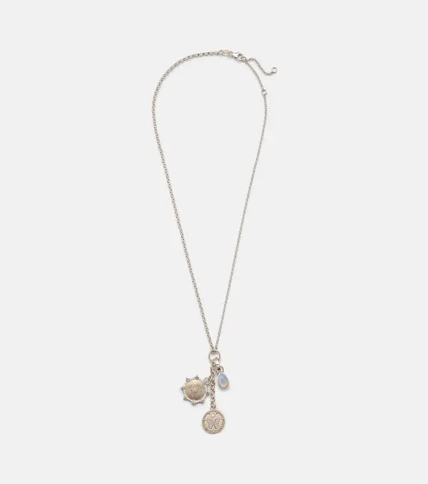 FOUNDRAE Forever & Always 18kt Pendant Necklace With Diamonds And Opal