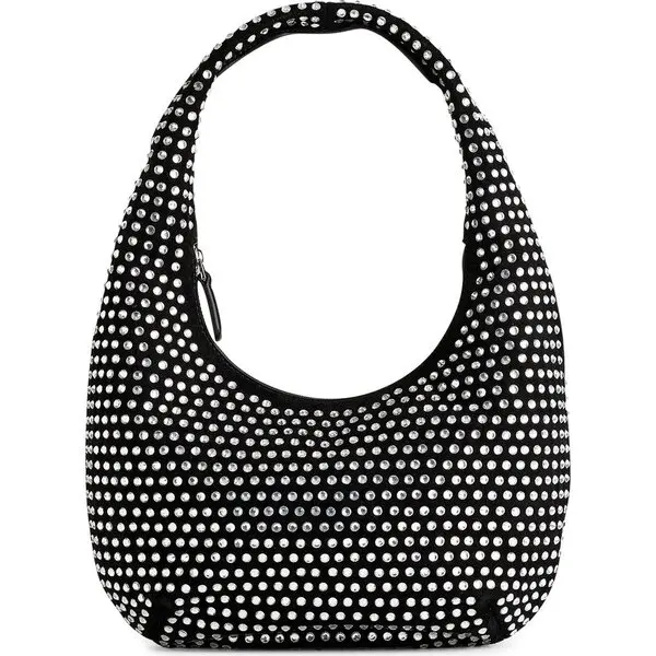 Madewell Medium Crystal Embellished Suede Top Handle Bag