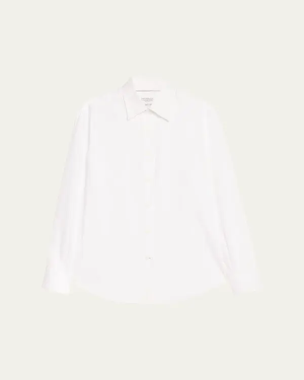 Brunello Cucinelli Sea Island Cotton Sport Shirt - White