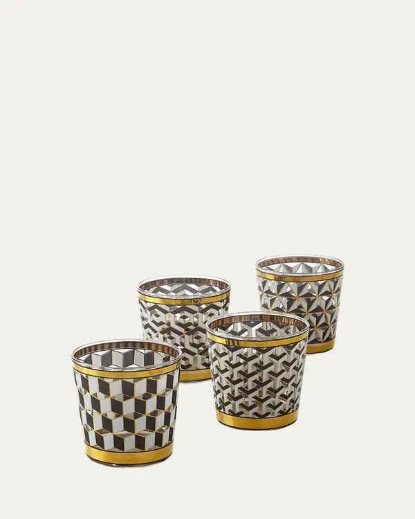 Jonathan Adler Boxed Versailles Glassware Set - Black/gold
