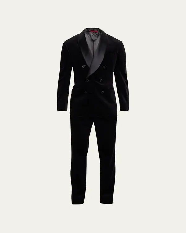 Brunello Cucinelli Velvet Double-breasted Shawl Tuxedo