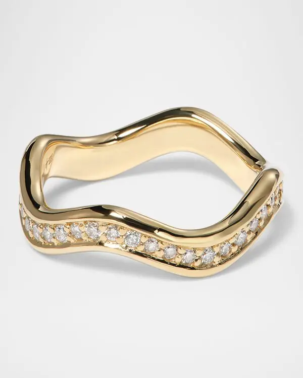 JAMIE TURNER 18k Diamond Stacking Ring - Yellow Gold