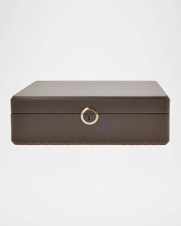 Wolf Earth 5-piece Watch Box With Storage - Coffee