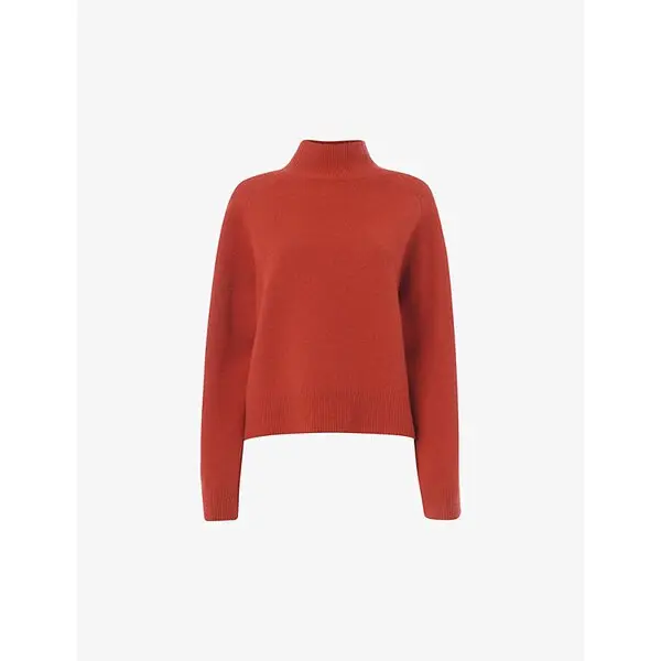 Whistles Relaxed-fit Funnel-neck Wool Jumper - Red