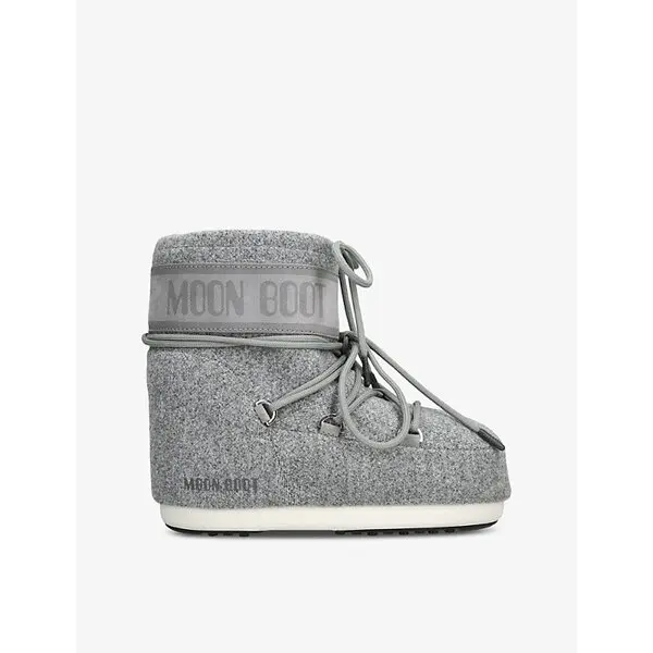 Moon Boot Icon Low Lace-up Felt Snow Boots - Grey