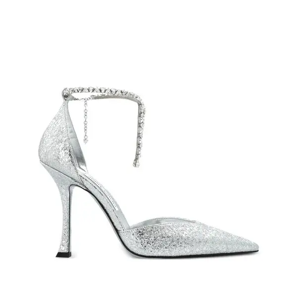 JIMMY CHOO Stevie 100 Htj Slingback Pumps - Silver