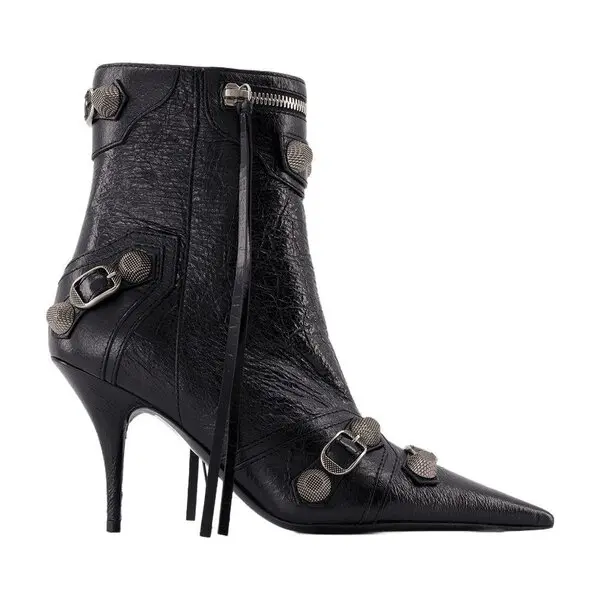 Balenciaga Cagole H90 Ankle Boots - Black