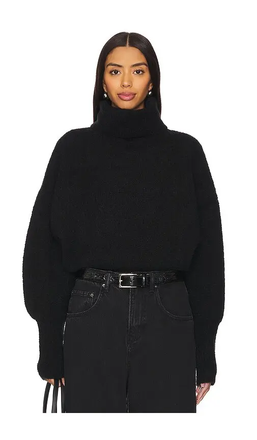 GRLFRND X Emily Gemma Elya Turtleneck Sweater - Black