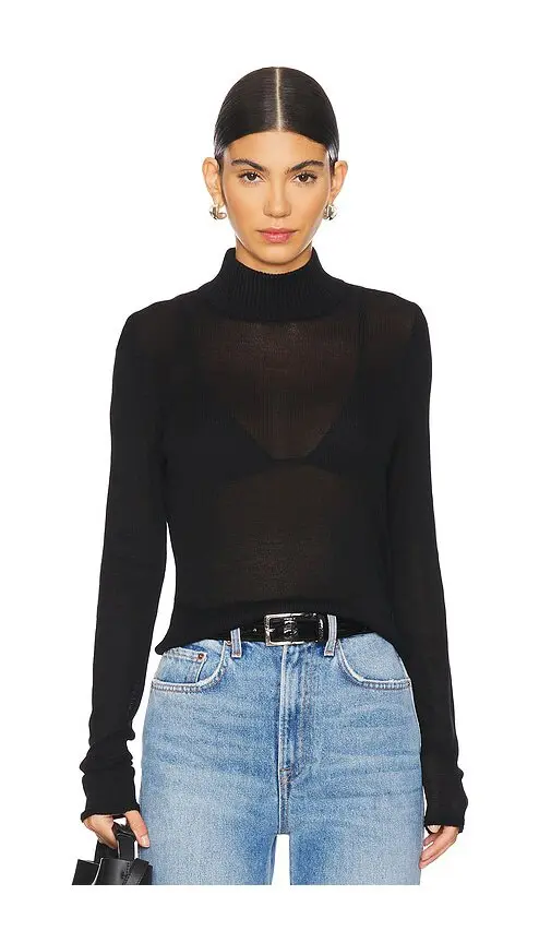 525 Paloma Fine Gauge Mock Neck Pullover