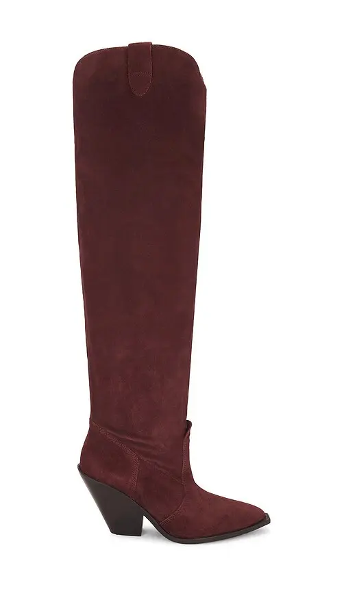 Free People Triple Crown Over The Knee Boots - Espresso Suede