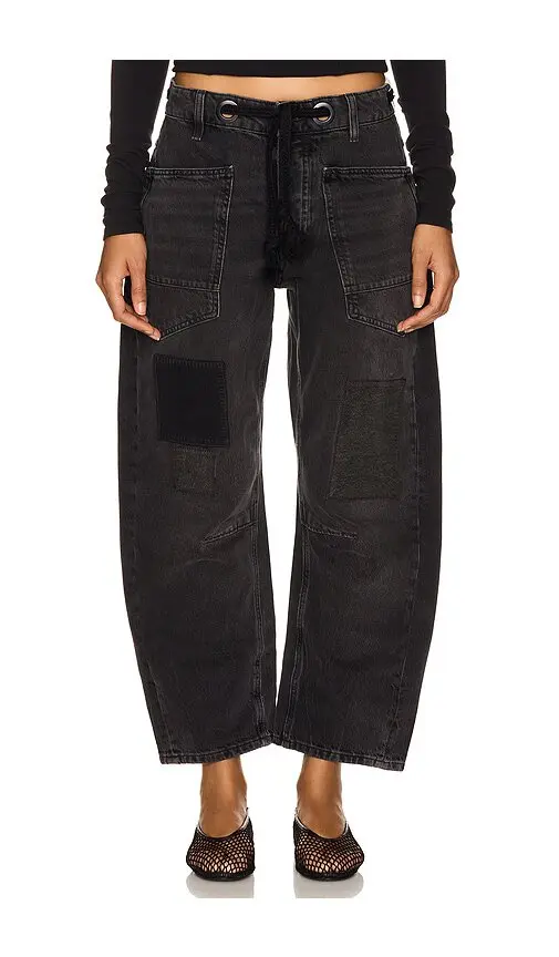 Free People Moxie Low Slung Barrel Wide Leg Jeans