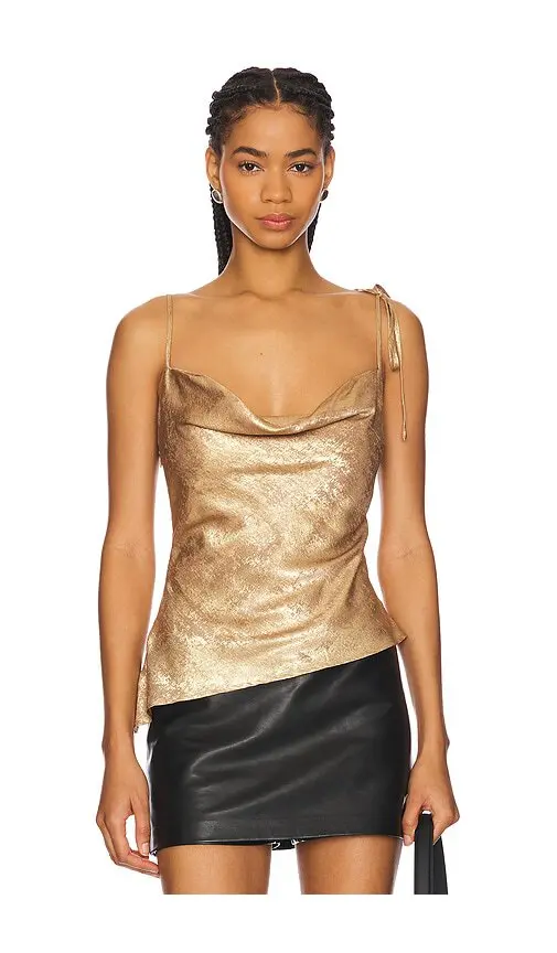 Superdown Paz Metallic Tank Top