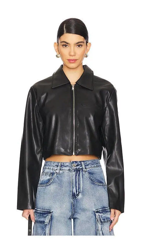 Superdown X Emily Gemma Gabriella Faux Leather Jacket