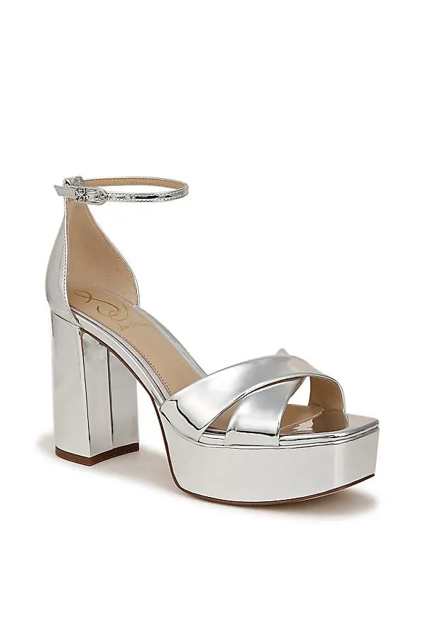 Sam Edelman Jullian Platform Heels - Silver