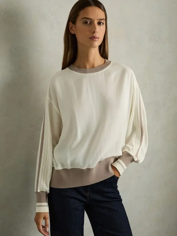 REISS Sienna Lyocell Woven Top