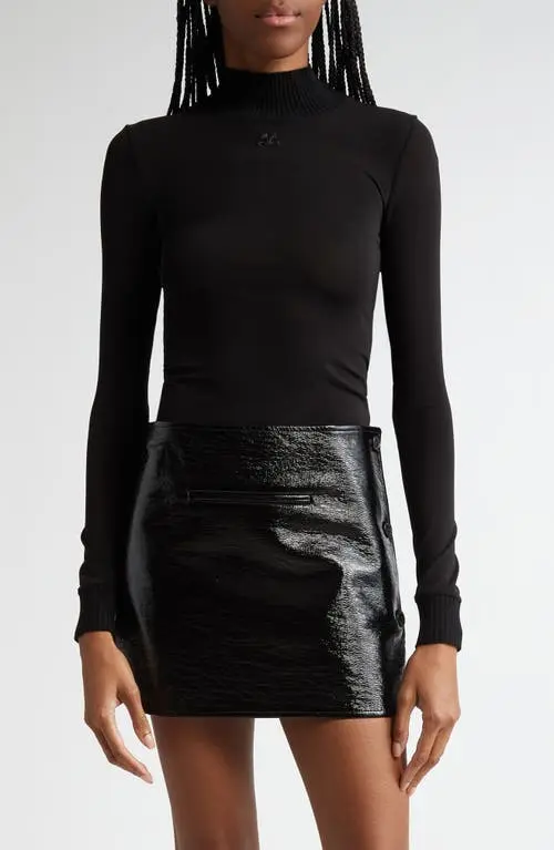 COURREGES Re-edition Second Skin Top - Black