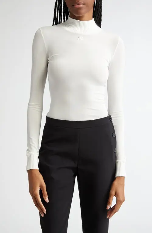 COURREGES Re-edition Second Skin Top - Heritage White