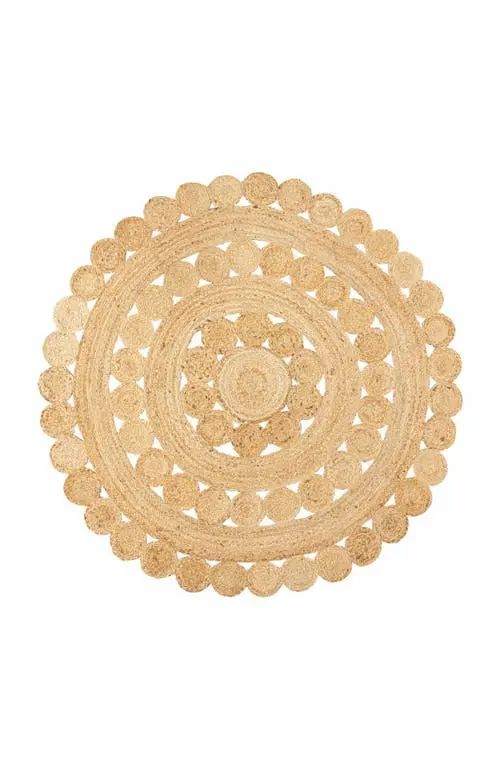 JONATHAN Y Daisy Hippy Jute Medallion Circle Round Area Rug