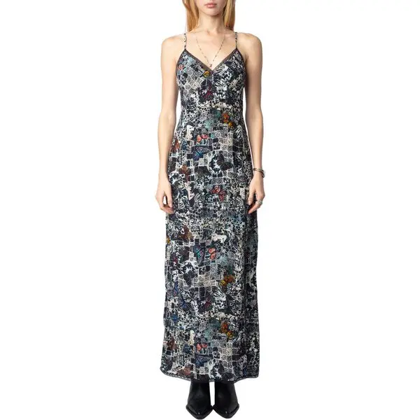 Zadig&Voltaire Ramelil Soft Butterflies Slipdress - Encore