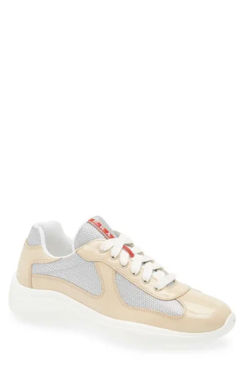 Prada America's Cup Vernice Sneakers - Quarzo/argento