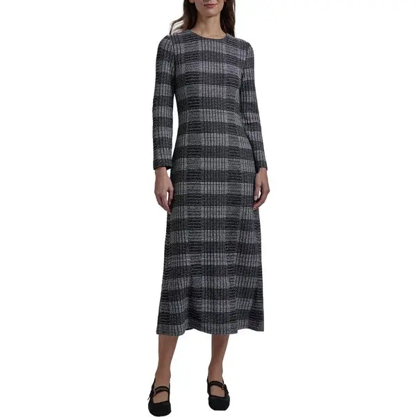 Misook Heritage Fit Tweed Knit Maxi Dress