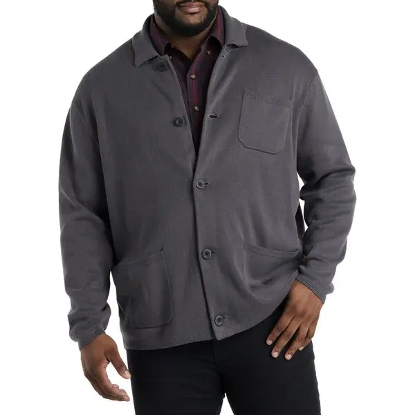 SYNRGY BY DXL Button-front Chore Cardigan Sweater