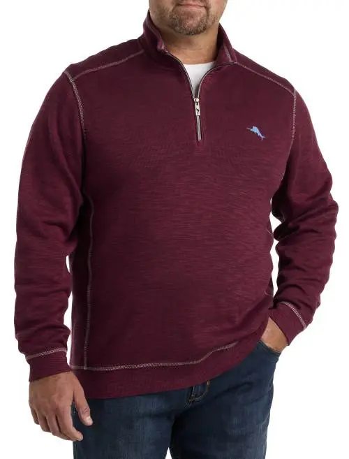 Tommy Bahama Tobago Bay 1/2-zip Pullover - Aged Claret