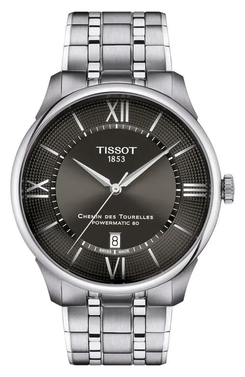 TISSOT Chemin Des Tourelles Powermatic 80 Bracelet Watch - Gunmetal