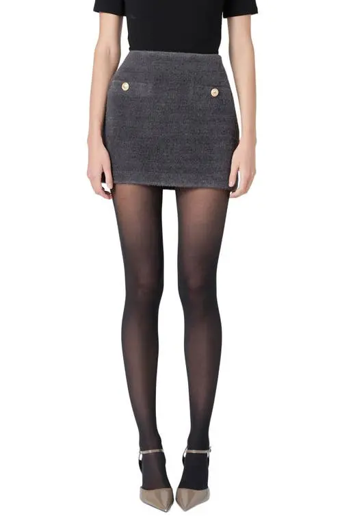 Endless Rose Bouclé Tweed Miniskirt