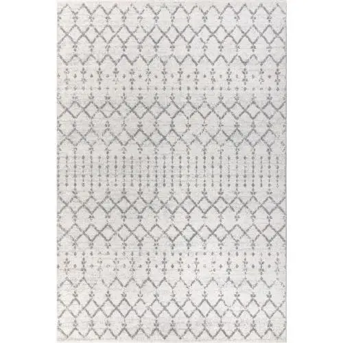 JONATHAN Y Moroccan Hype Boho Vintage Diamond Area Rug - Cream/gray