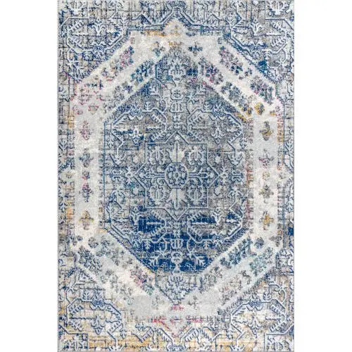 JONATHAN Y Modern Persian Boho Vintage Area Rug - Cream/blue