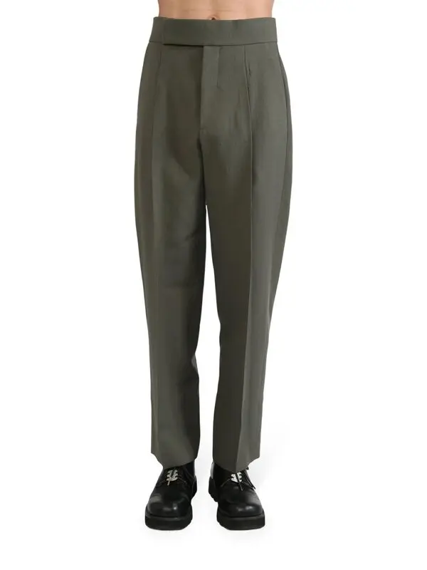 Fear Of God Wool Pleated Trousers - Green