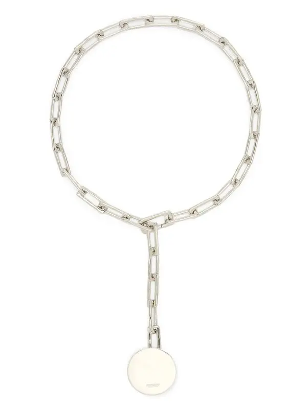 JIL SANDER Logo-charm Chain Necklace - Silver