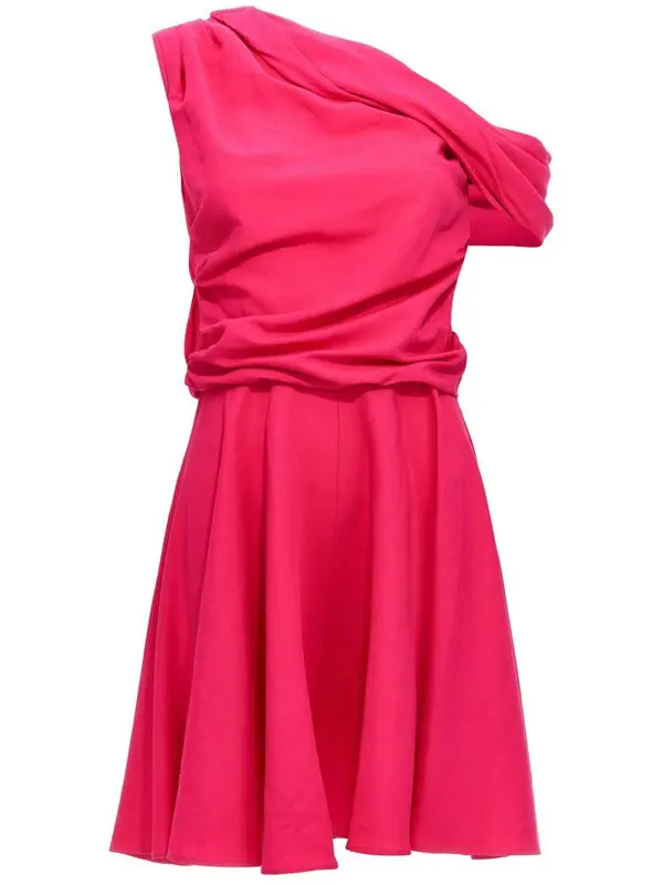 Rochas Draped Mini Dress - Pink