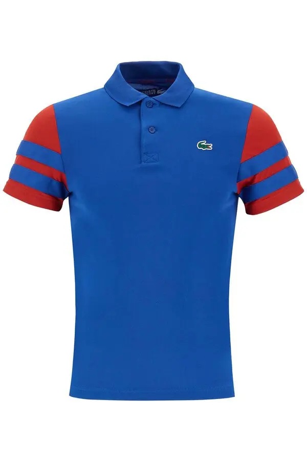 Lacoste Ultra Dry Color Block Sports Polo In Blue 6% Off
