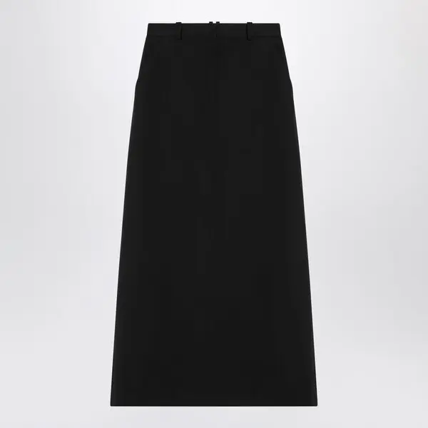 THE ROW Wool Roux Long Skirt - Black