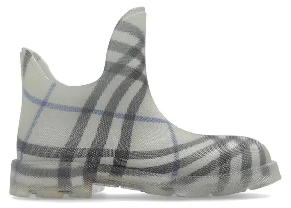 Burberry Marsh Checked Ankle Boots - Grey/blue
