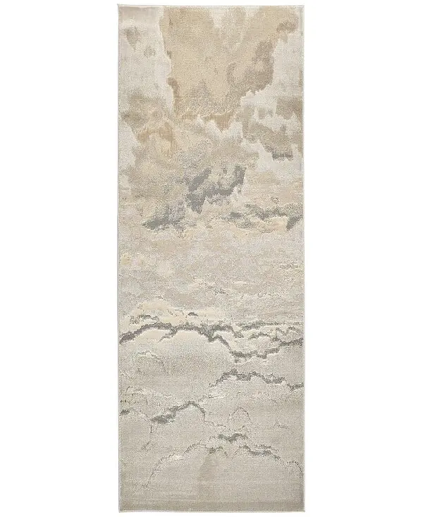 FEIZY Aura Aur3727f Runner Area Rug, 2'10 X 7'10 - Ivory/tan