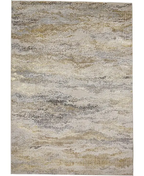 FEIZY Aura Aur3735f Area Rug, 6'7 X 9'6 - Gold/gray