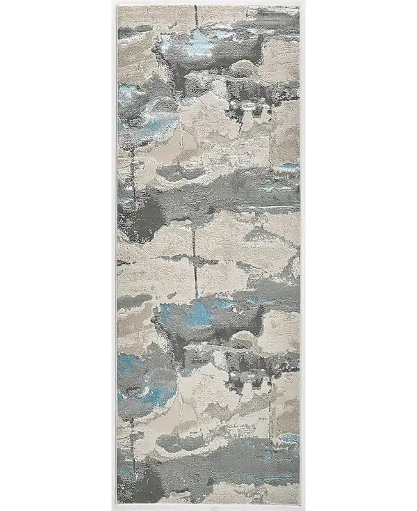 FEIZY Azure Azr3525f Runner Area Rug, 2'10 X 7'10 - Ivory/gray