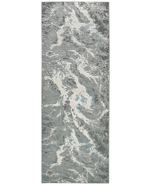FEIZY Azure Azr3539f Runner Area Rug, 2'10 X 7'10 - Silver