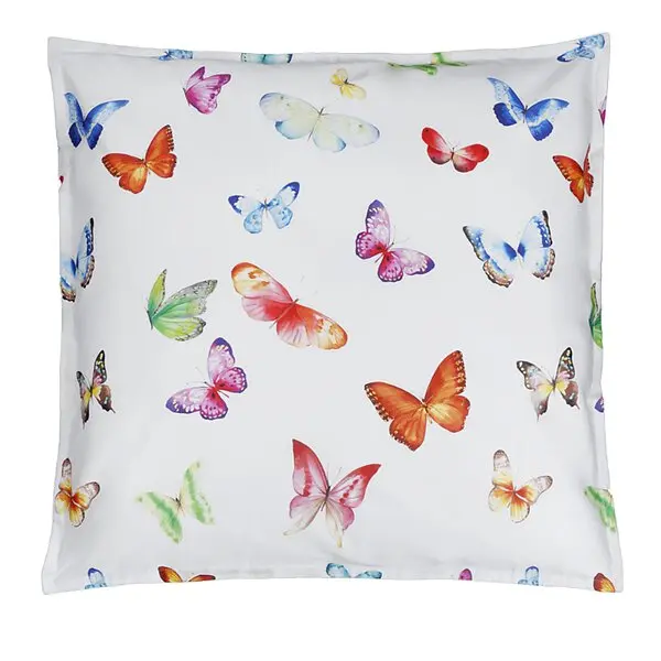 DEA LUXURY LINENS Dea Palm Beach Farfalle Butterfly Sateen Euro Sham - Multicolor