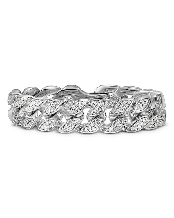David Yurman Curb Chain Bracelet With Diamonds