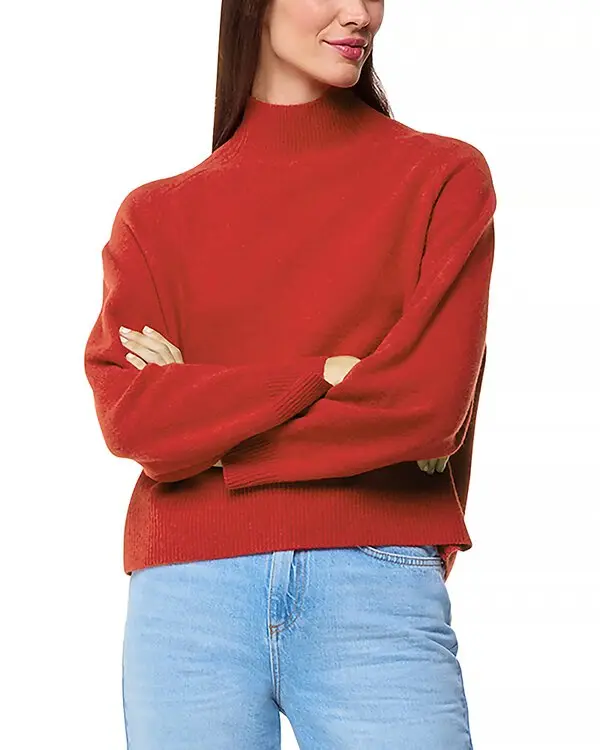 Whistles Funnel Neck Wool Sweater - Red