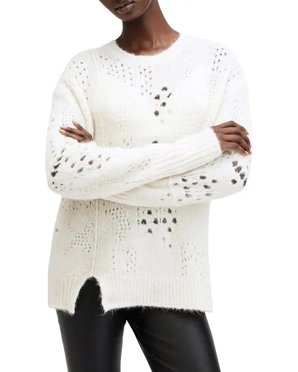All Saints Winnie Crewneck Sweater - Chalk White