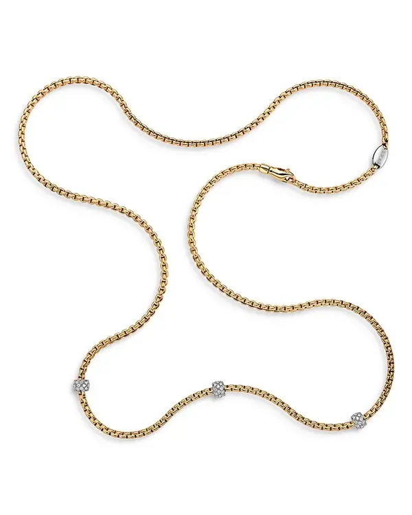 FOPE 18k Yellow Eka Diamond Necklace - Gold