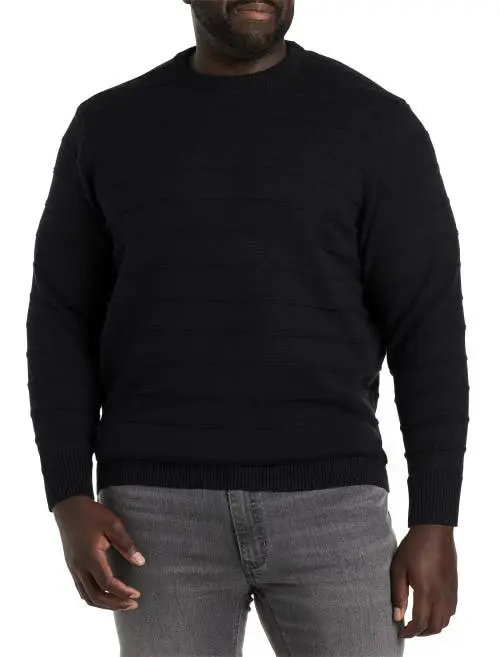 SYNRGY BY DXL Textured Stripe Crewneck Sweater