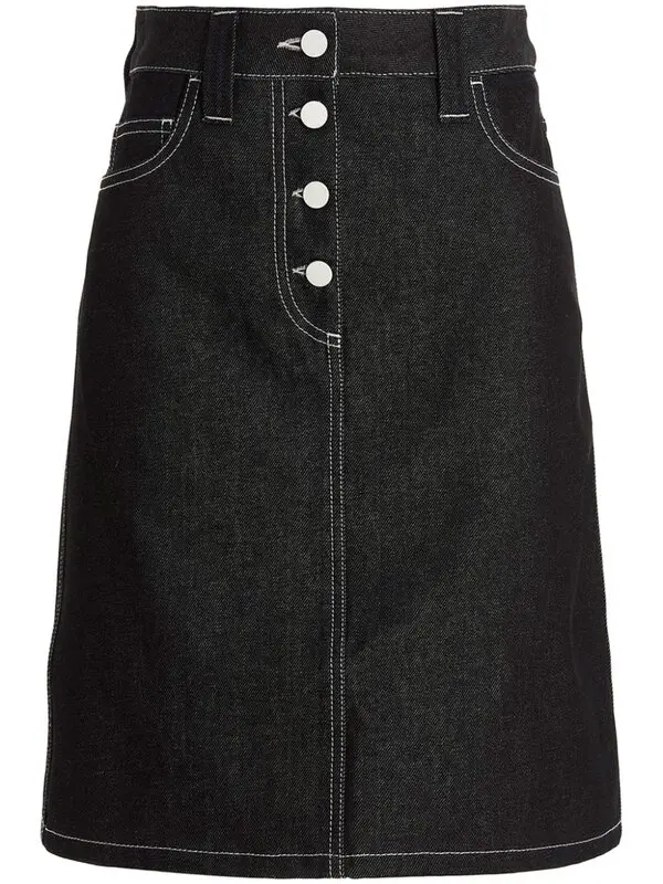 Sunnei Denim Midi Skirt - Black